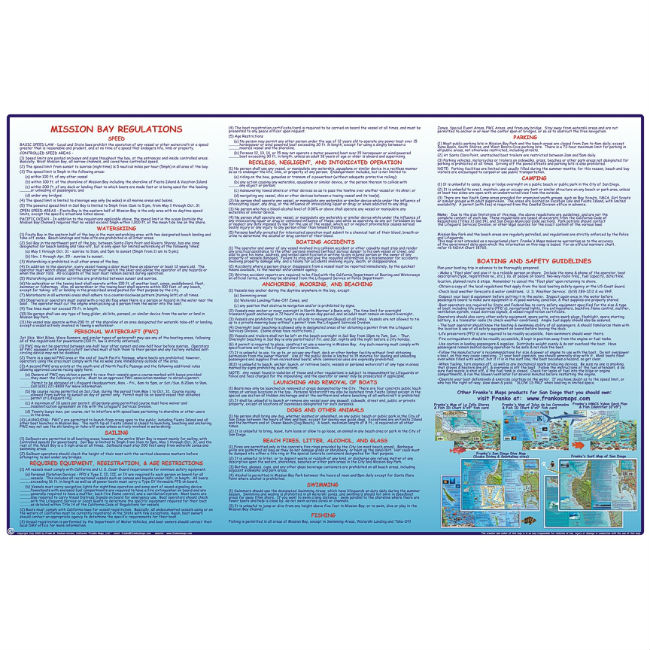 MAP, FOLDED, MISSION BAY BOATING