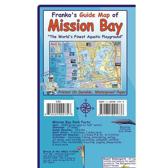 MAP, FOLDED, MISSION BAY BOATING